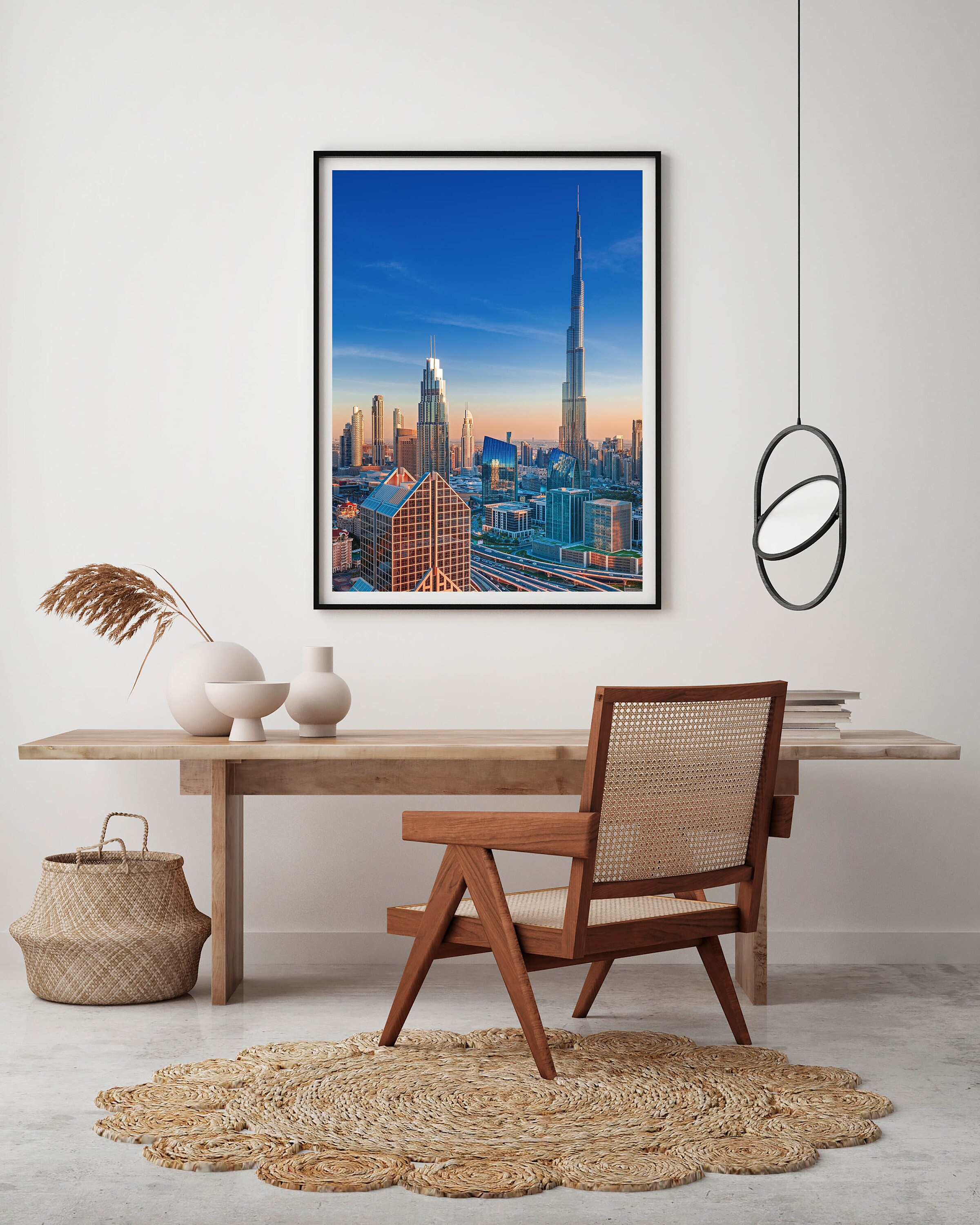 Dubai Art Print, Burj Khalifa, UAE Print, Dubai Cityscape, Dubai Wall ...