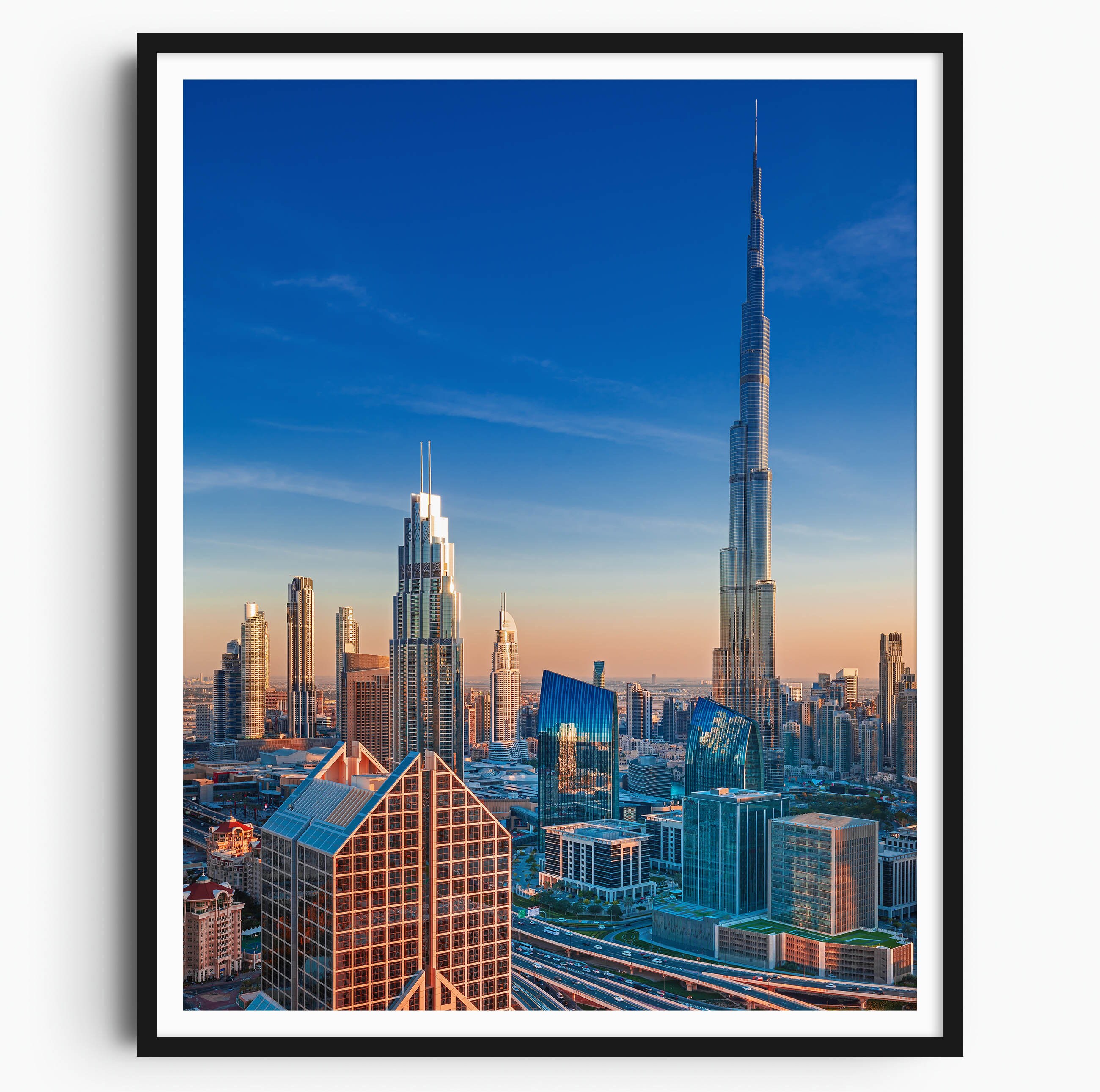 Dubai Art Print, Burj Khalifa, UAE Print, Dubai Cityscape, Dubai Wall ...