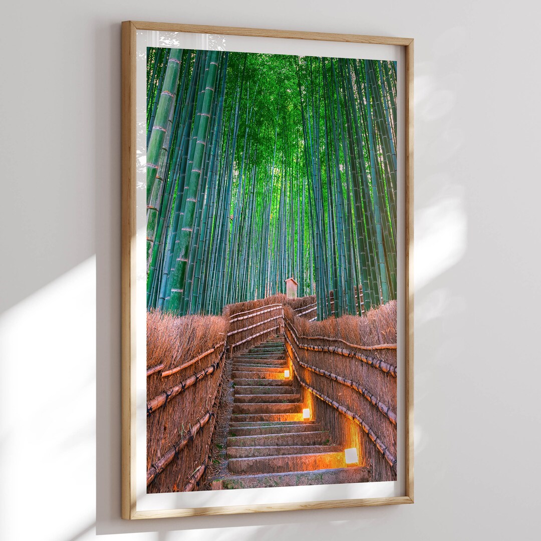 Bamboo Forest Print, Arashiyama Kyoto Japan, Colorful Art, Japanese ...