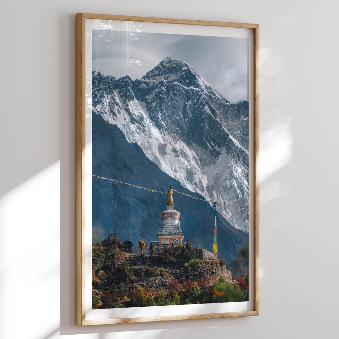 Nepal Himalayas Mount Everest Travel Poster, Himalayas Wall Art ...