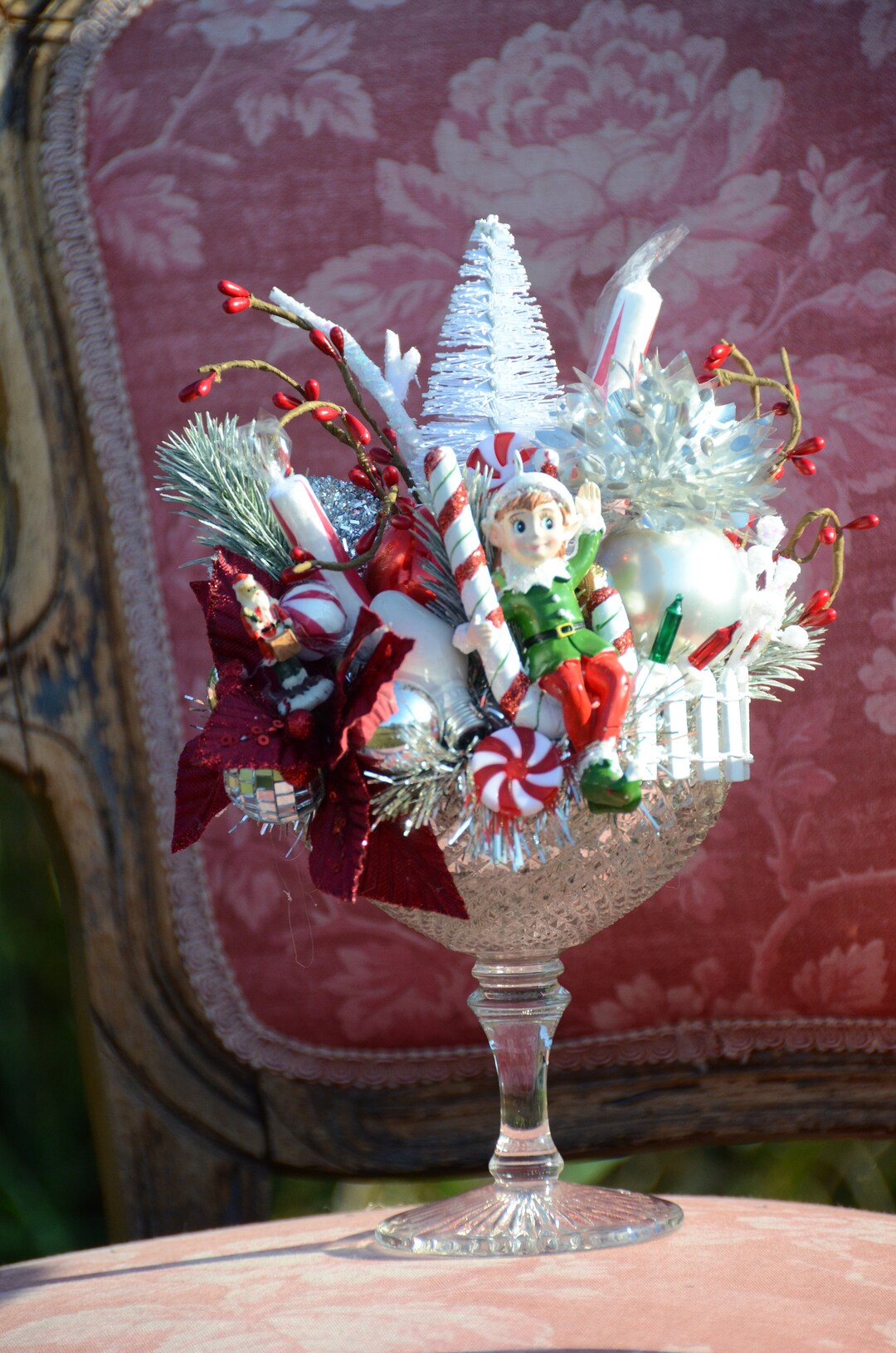 Christmas CENTERPIECE With Vintage Ornaments | Vintage Style Christmas ...