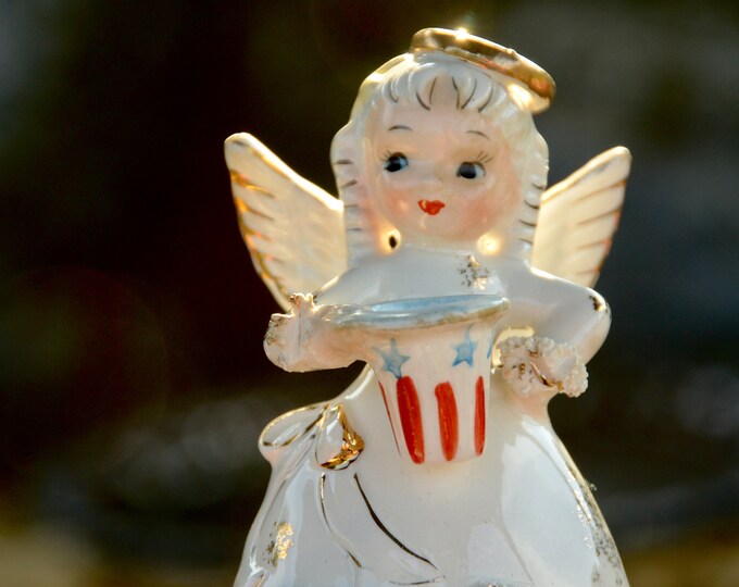 JULY ANGEL Napco Angels of the Year | Vintage 1950's Spaghetti Trim ...