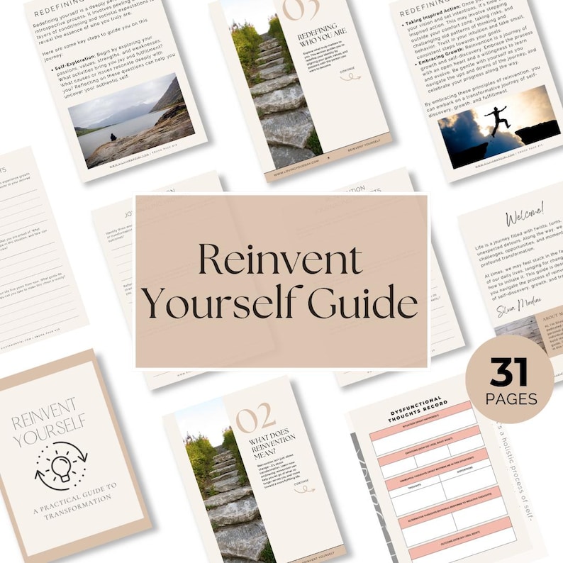 Reinvent Yourself: A Practical Guide to Transformation, Self-discovery Workbook, Personal Growth ...