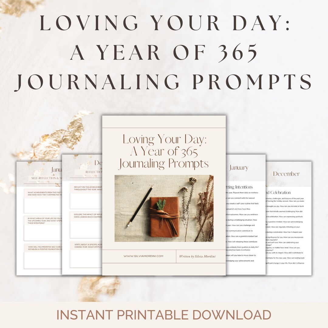 Loving Your Day A Year of 365 Journaling Prompts Instant Download ...