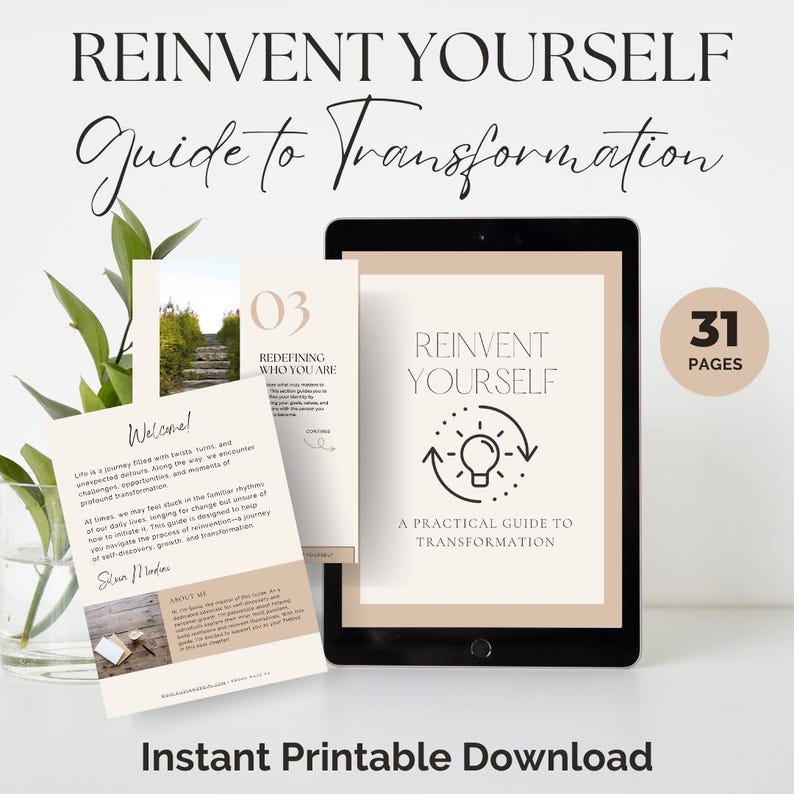 Reinvent Yourself: A Practical Guide to Transformation, Self-discovery Workbook, Personal Growth ...