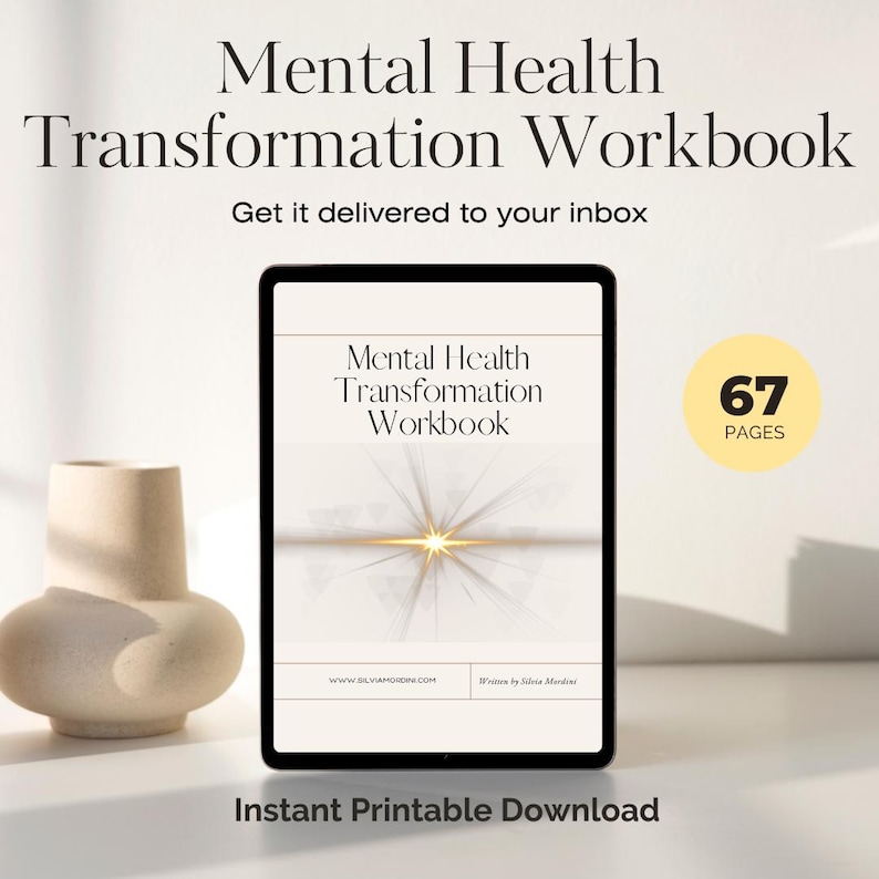 Mental Health Transformation Workbook, Digital Mental Health Workbook, Printable Mental Health ...