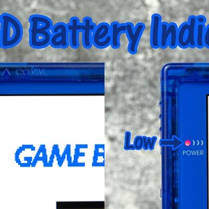 Custom Clear Blue Game Boy Color IPS V3 – Chrome Blue Buttons, LED ...