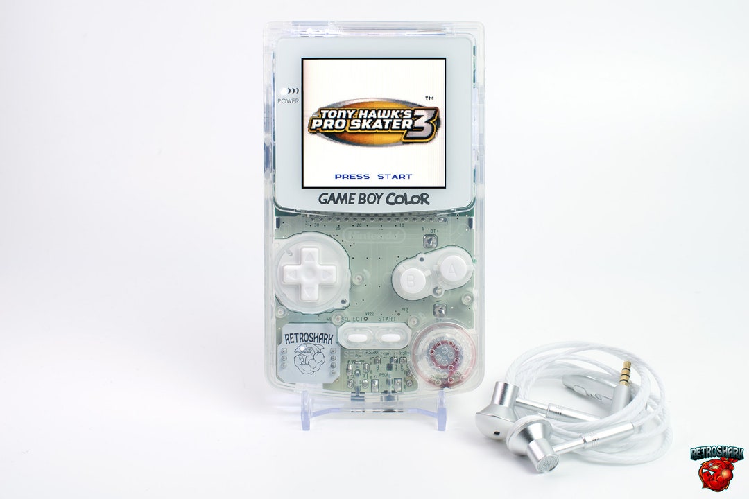 Custom Transparent/white Game Boy Color Laminated IPS 2.6'' LED Battery ...