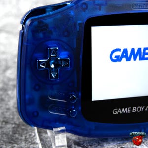 Custom Clear Blue Game Boy Advance IPS 3.0, Chrome Blue Buttons ...