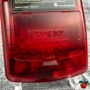 Custom Clear Red Game Boy Color IPS V3 – Chrome Red Buttons, LED ...