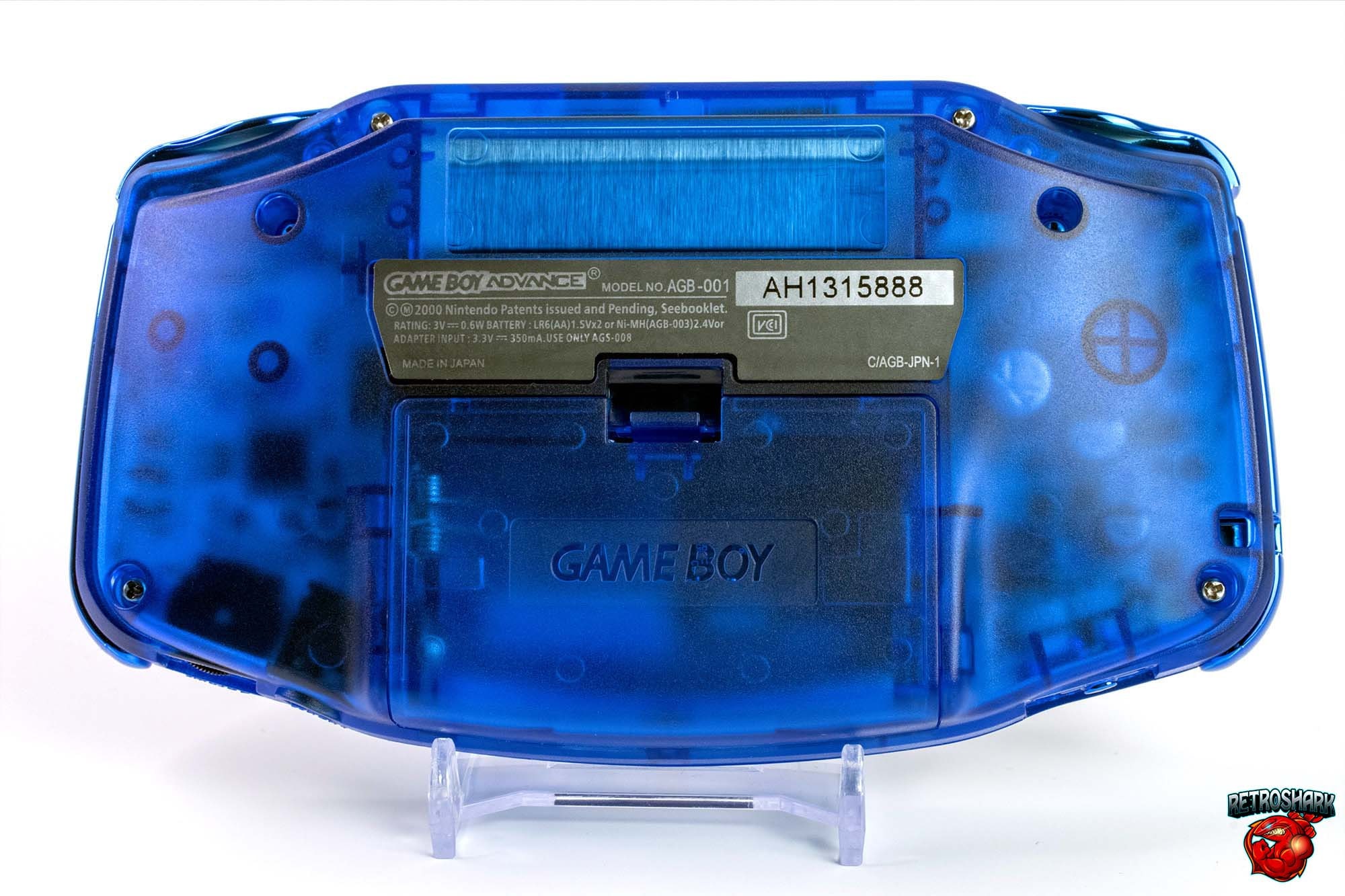 Custom Modded Clear Blue Game Boy Advance IPS 3.0, Chrome Blue Buttons ...
