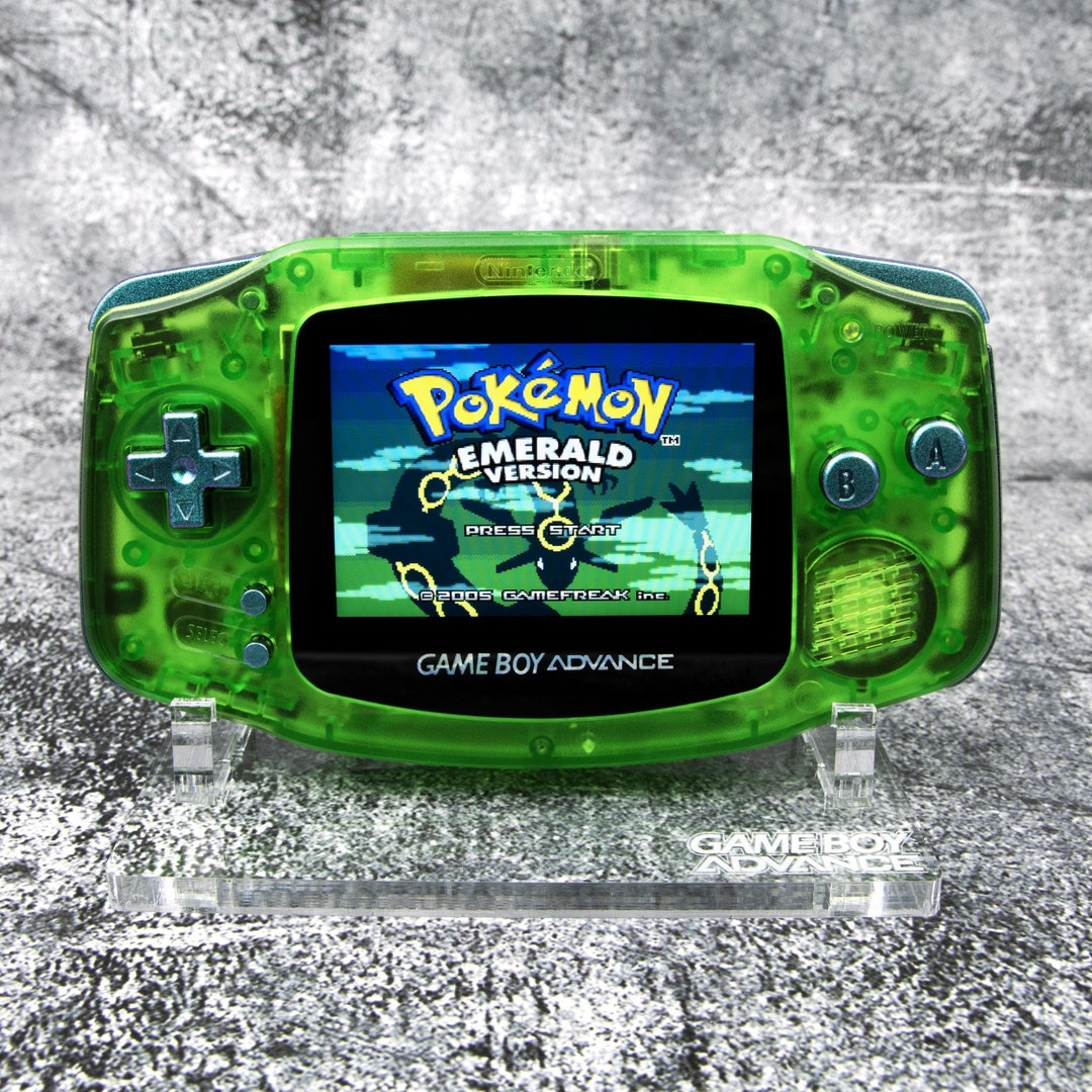 Custom Clear Green Game Boy Advance IPS M2 – Chameleon Green Buttons ...