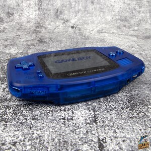 Custom Clear Blue Game Boy Advance IPS M2 – Chrome Blue Buttons, USB-C ...