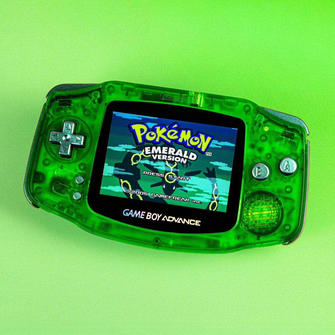 Ryoku Edition Game Boy Advance IPS M2 | Chameleon Green Buttons | USB-C ...