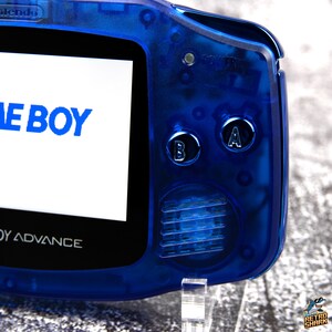 Custom Clear Blue Game Boy Advance IPS M2 – Chrome Blue Buttons, USB-C ...