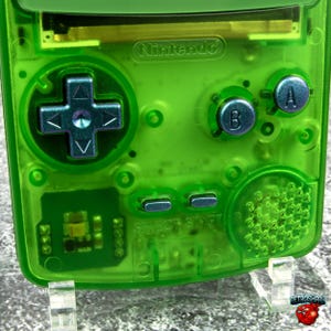 Custom Clear Green Game Boy Color IPS V3 – Chameleon Green Buttons, LED ...