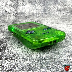 Custom Clear Green Game Boy Color IPS V3 – Chameleon Green Buttons, LED ...