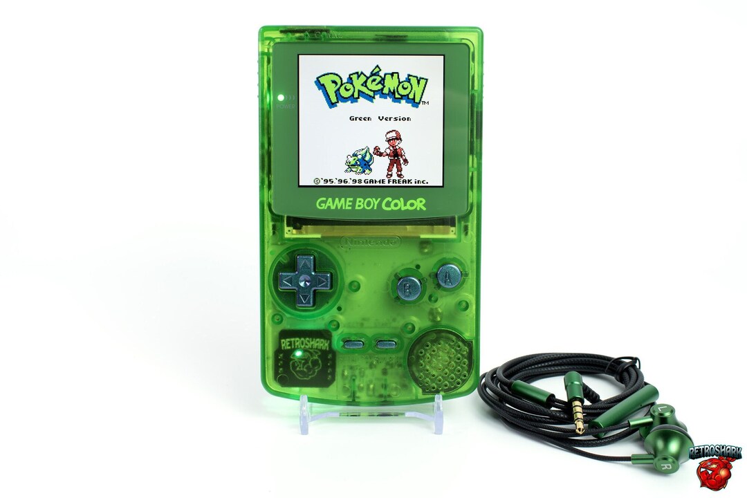 Custom Clear Green Game Boy Color IPS V3 Chamaleon Green Premium ...