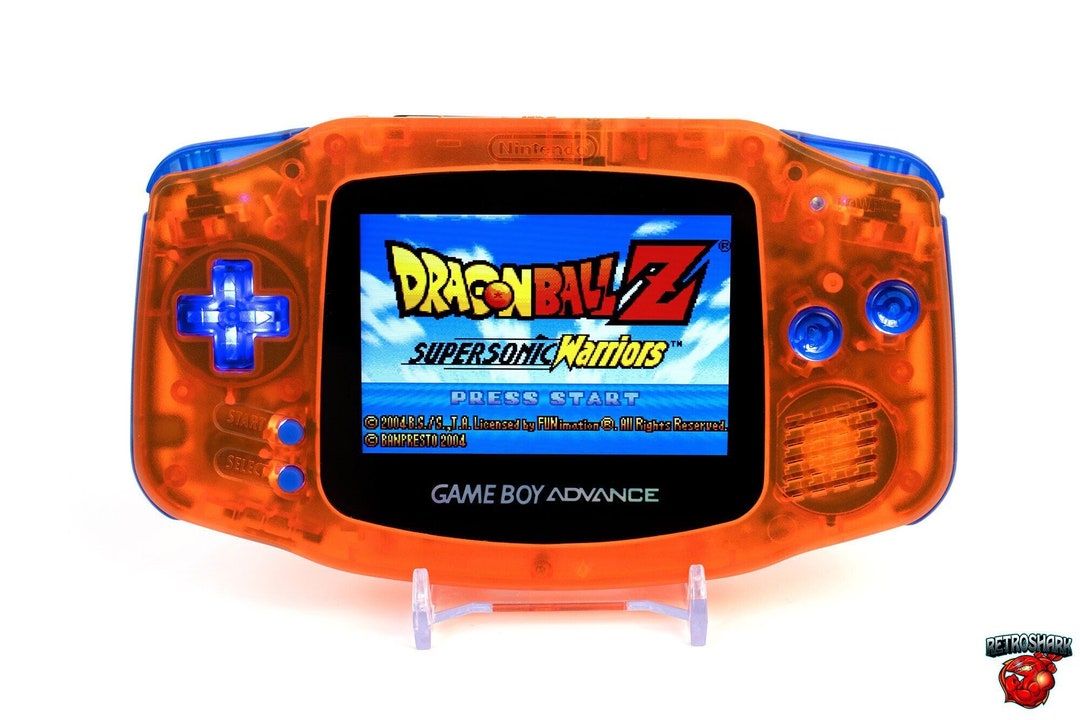 Custom Modded Clear Orange Blue Game Boy Advance IPS 3.0, Blue LED ...