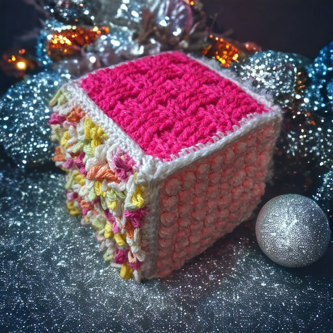 Sensory Cube Pink Fidget Toy, Handmade Gifts for New Parents, Dementia ...