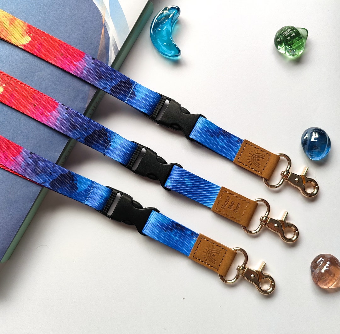 Premium Fabric Lanyard | Double Breakaway Safety Clasp | Cheerful ...