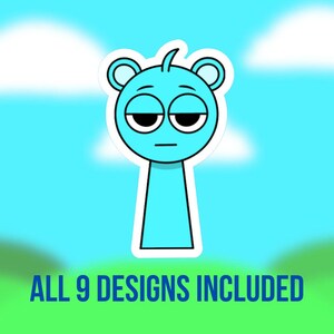 Children's Sprunki Sticker Pack Gaming Stickers Roblox Sprunk ...