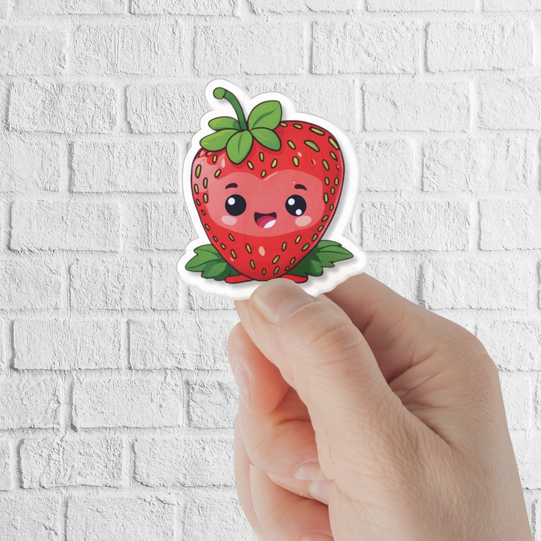 Cute Red Strawberry Sticker Summer Strawberries Stickers for Journaling ...
