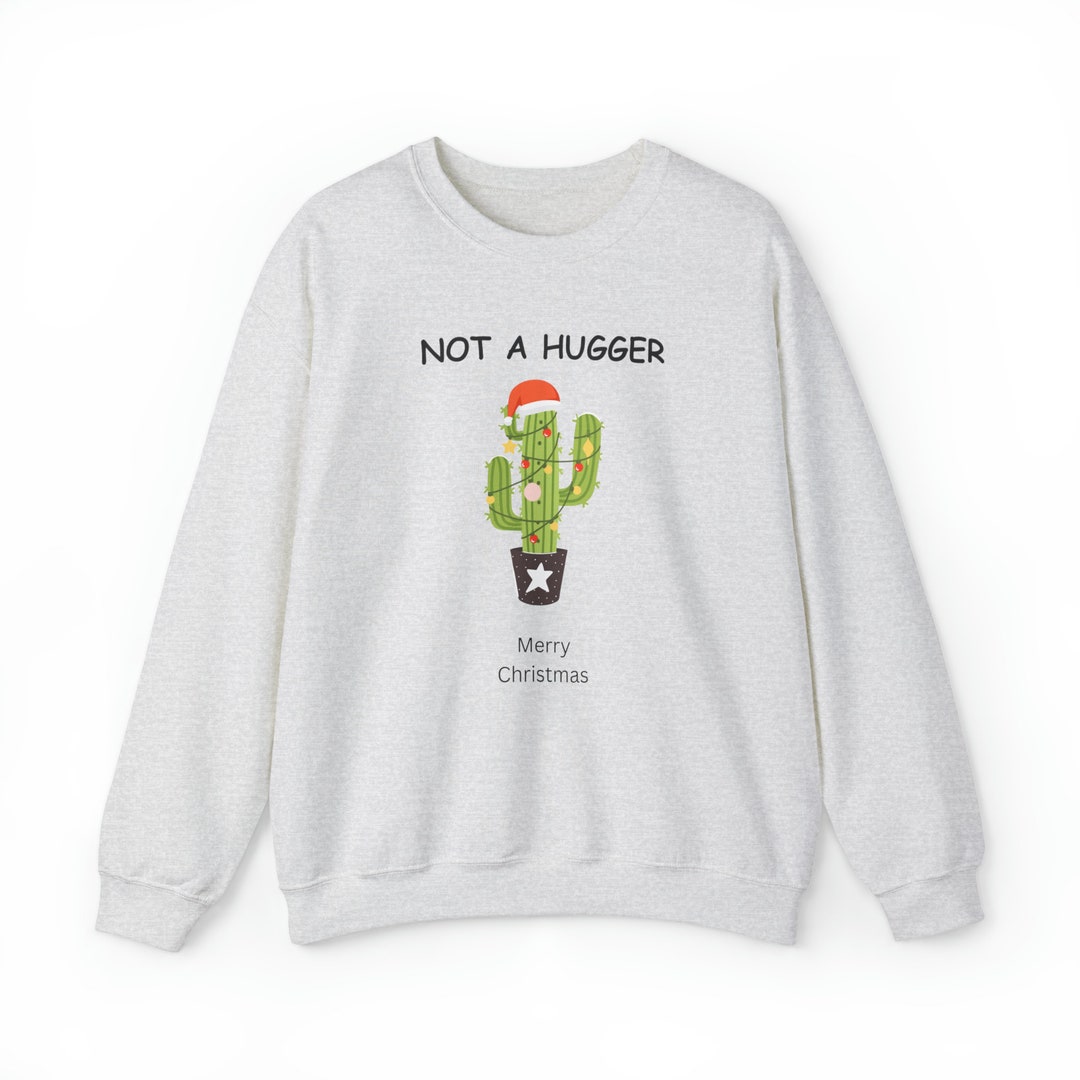 Not a Hugger Christmas Crewneck Sweatshirt - Etsy