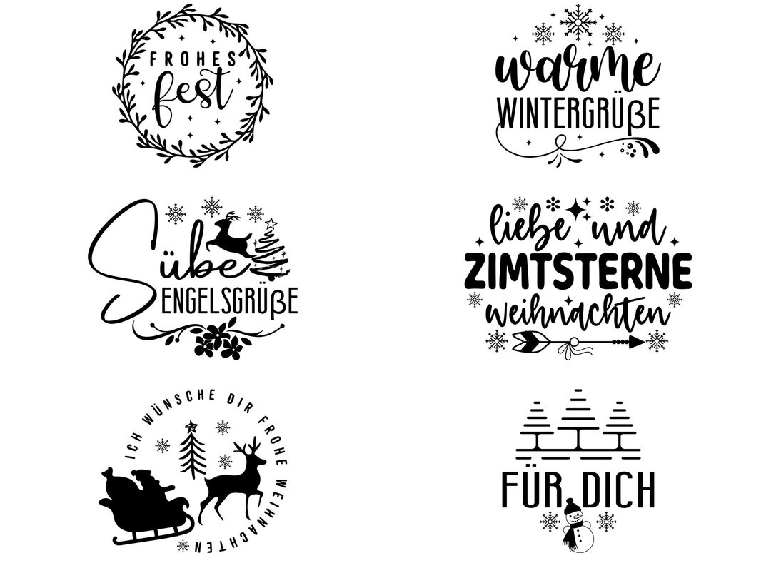 Frohe Weihnachten Plotter File SVG Weihnachten Svg Bundle - Etsy