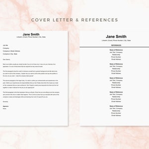 Resume Template ATS Friendly Google Docs Resume Word Canva Minimalist ...