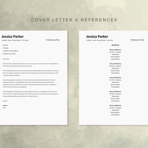 Resume Template Word ATS Friendly Resume Template Minimalist Canva ...