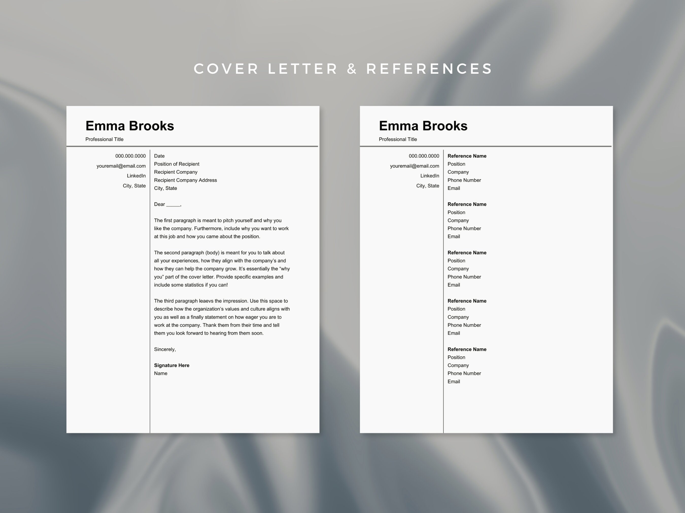 Minimalist Resume Template Simple Template Clean Resume Template Docs ...