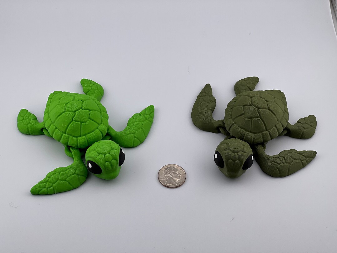 Sea Turtle 3D Printed Articulating - Etsy