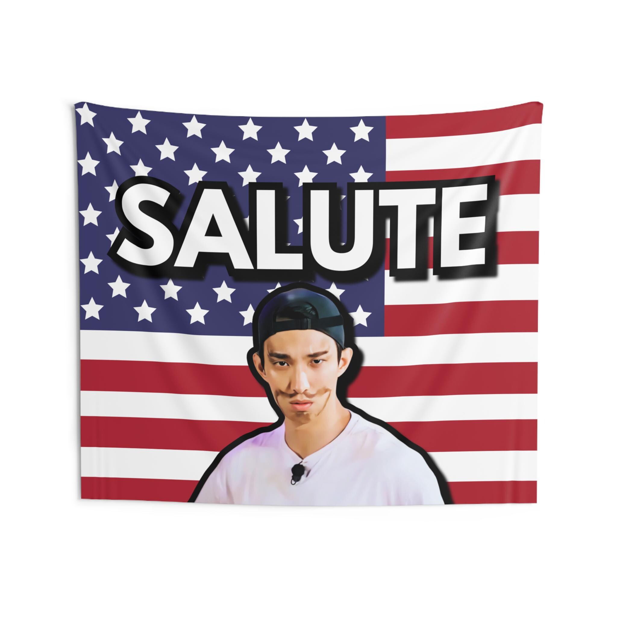 Svt DK Salute Meme America Flag, Seventeen Members Kpop Flag, Svt Tour ...