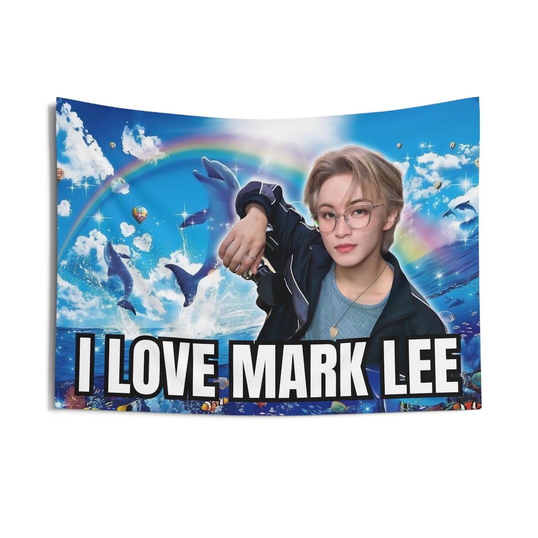 Nct Mark Lee Dolphin Meme Concert Banner, Nct 127 Tour 2025 Kpop Flag ...