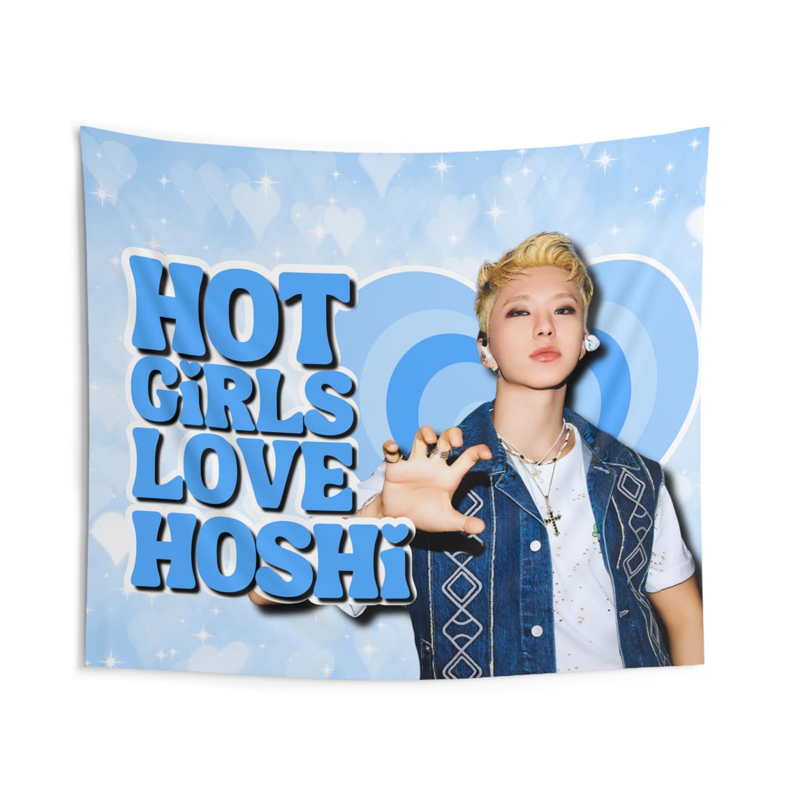 SVT Hoshi Blue Hot Girls Concert Banner, Seventeen Members Kpop Flag ...