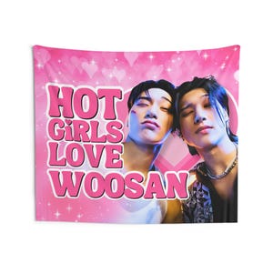 Ateez Woosan Hot Girls Concert Banner, Ateez Wooyoung San Kpop Flag ...