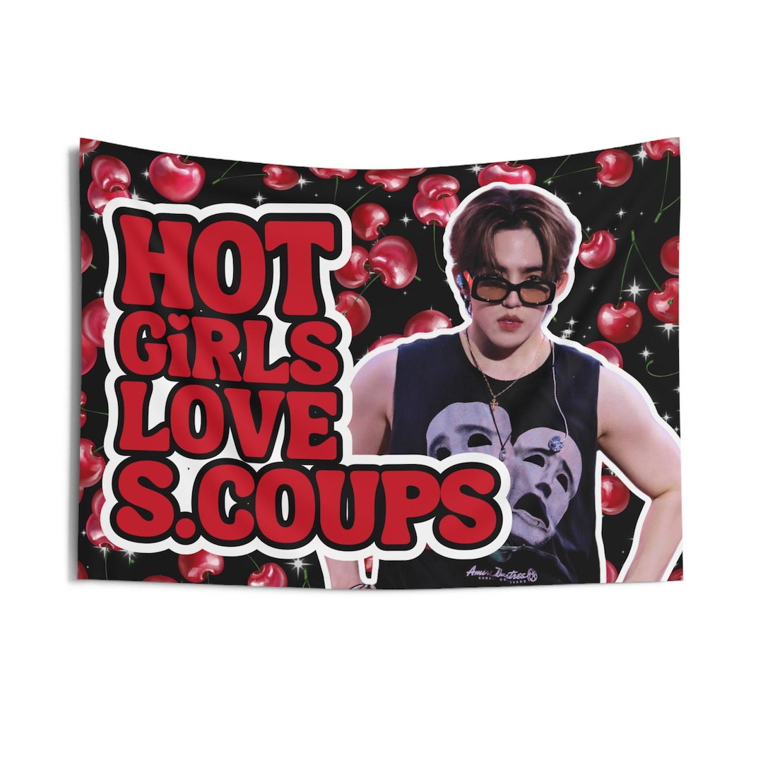 Svt Scoups Cherry Hot Girls Concert Banner, Seventeen Kpop Flag, Svt ...