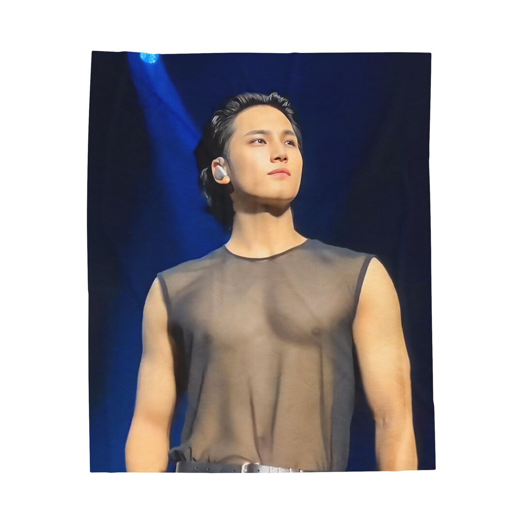 SVT Mingyu Mesh Top Blanket, Seventeen Mingyu Kpop Merch, Gift for ...