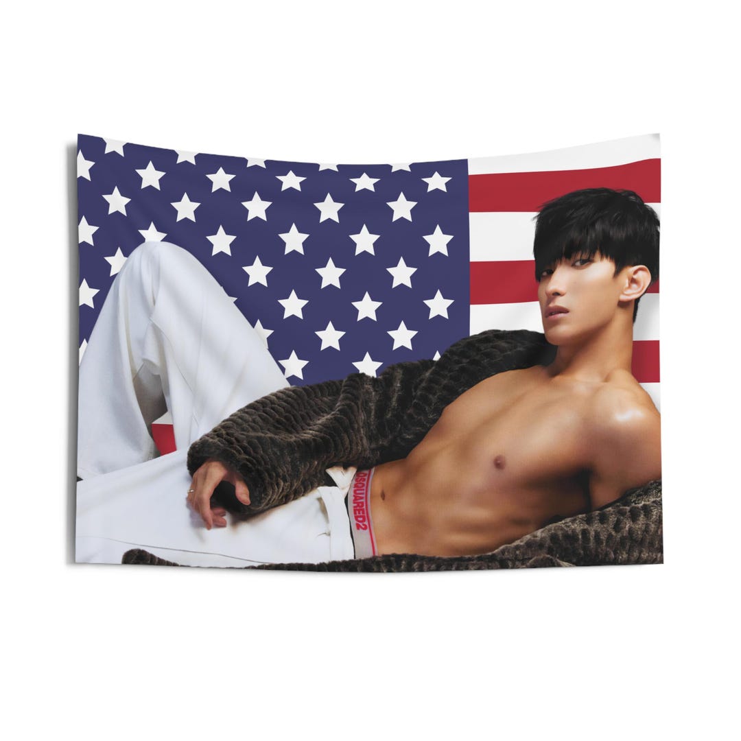 Seventeen DK Abs Magazine America Flag, SVT Members Kpop Flag, Seventeen Tour Merch, Gift Ideas ...