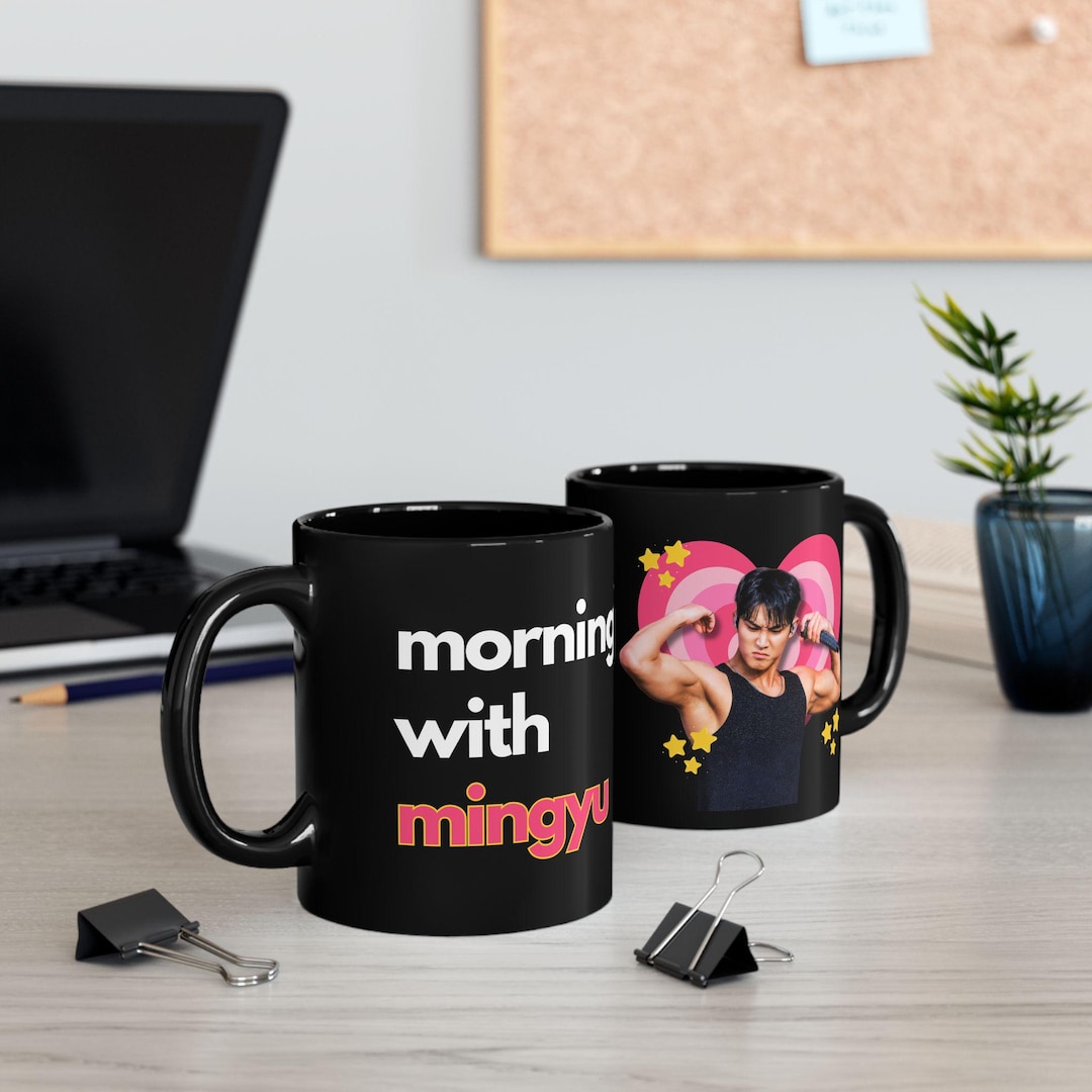 SVT Mingyu Biceps Black Mug, Seventeen Members Y2k Kpop Mug, Seventeen ...