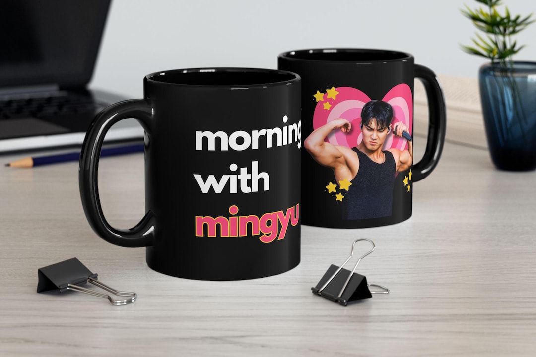 SVT Mingyu Biceps Black Mug, Seventeen Members Y2k Kpop Mug, Seventeen ...