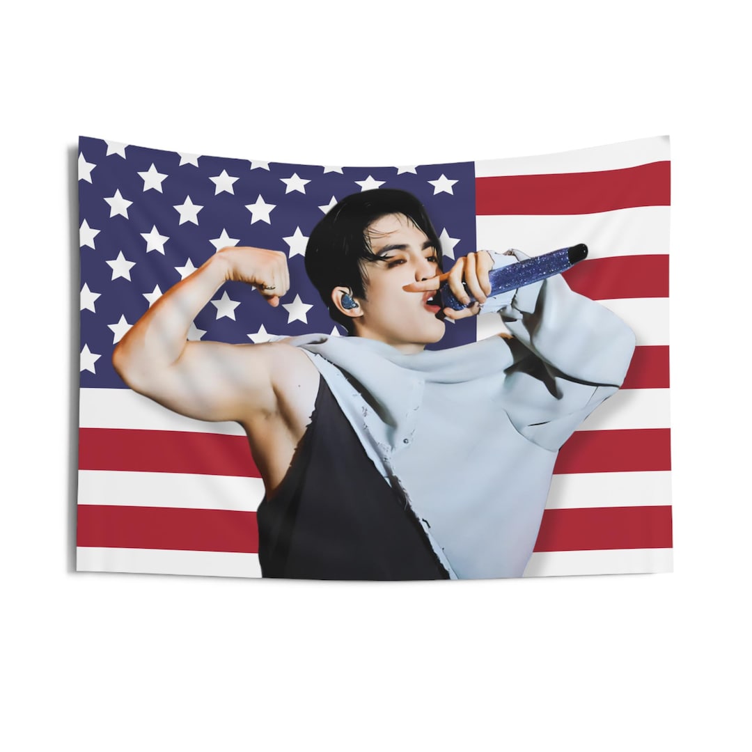 Svt S.coups Biceps America Flag Banner, Seventeen Members Kpop Flag ...