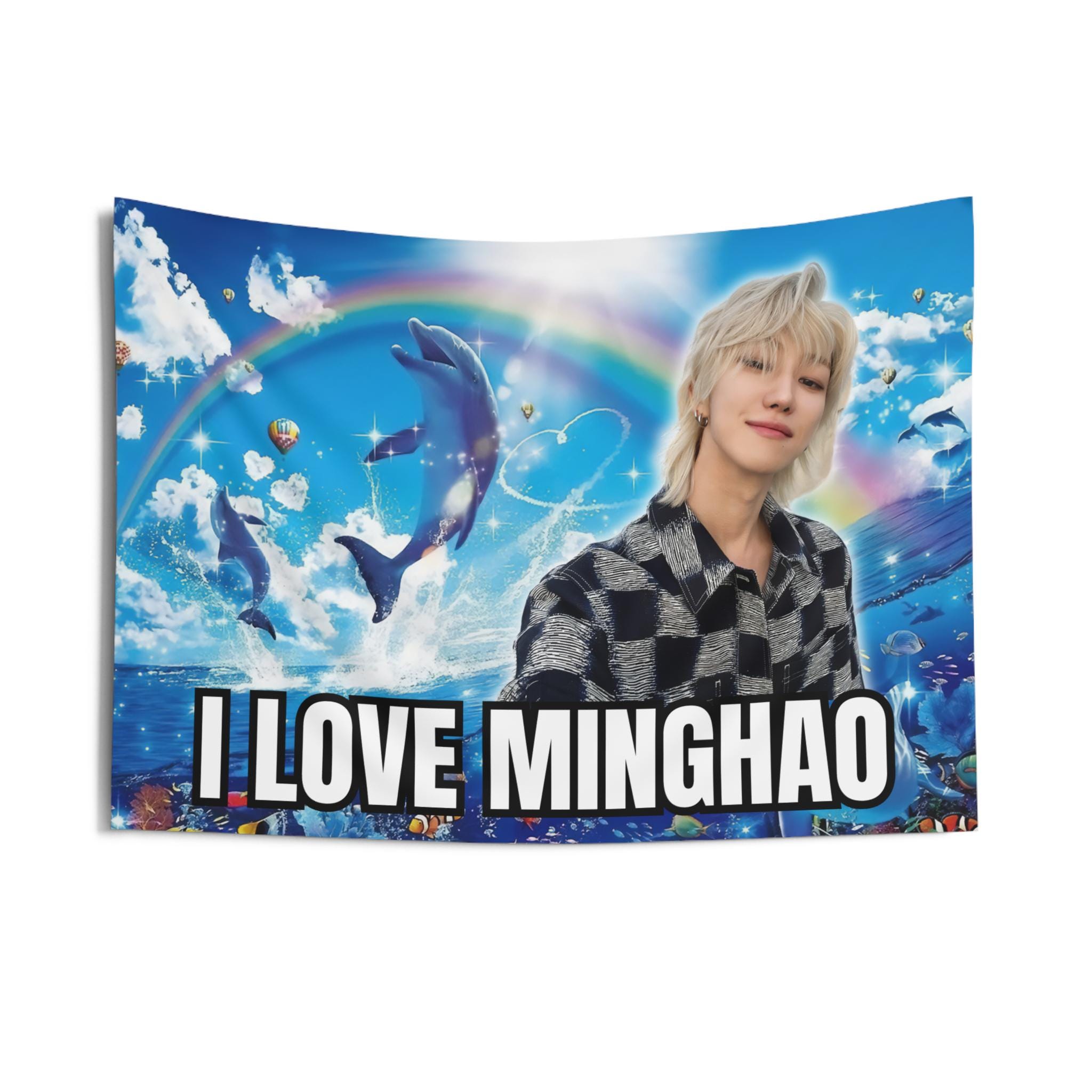 Svt The8 Minghao Dolphin Meme Banner, Seventeen Members Kpop Flag, Svt ...