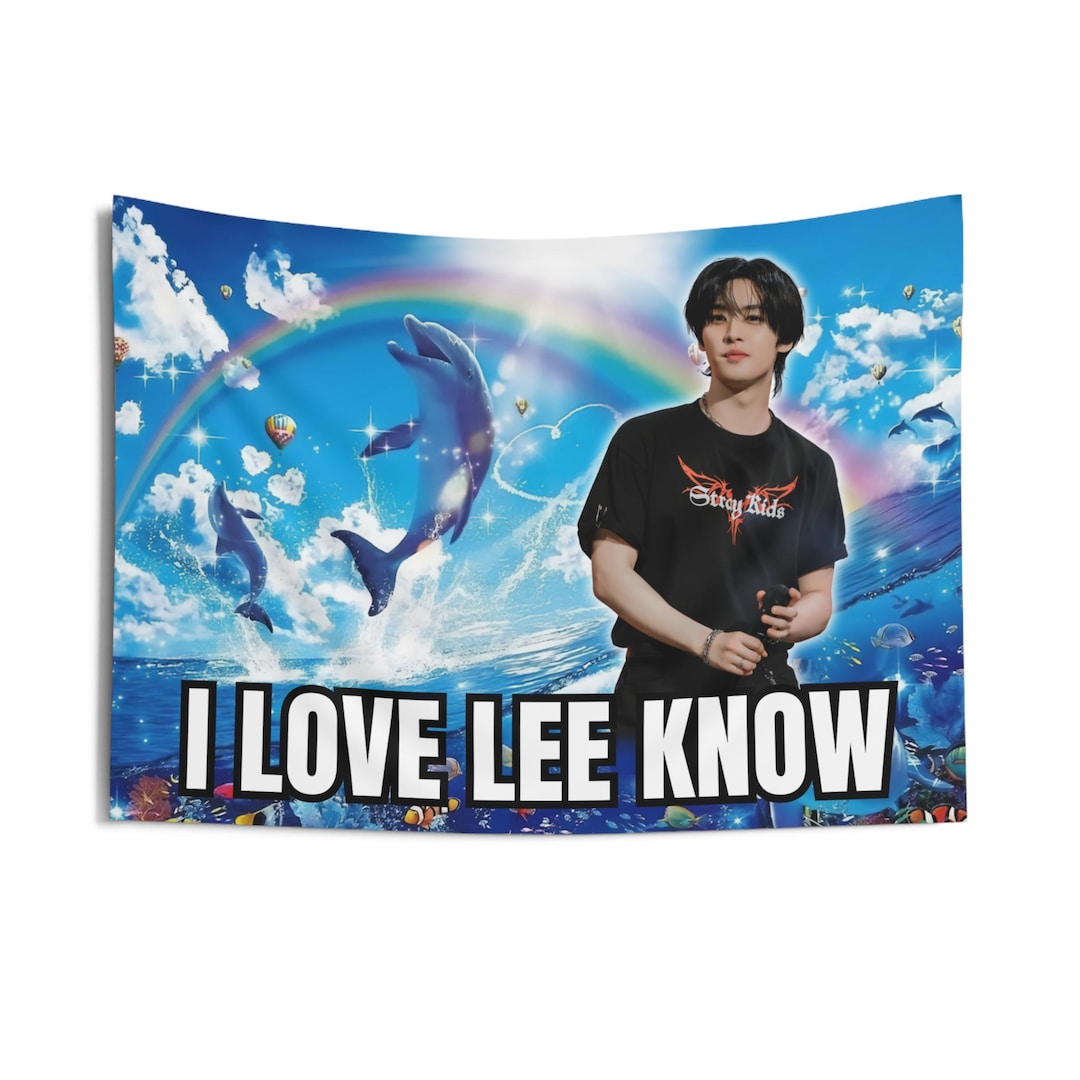 Skz Lee Know Dolphin Meme Concert Banner, Stray Kids Kpop Flag, Skz ...