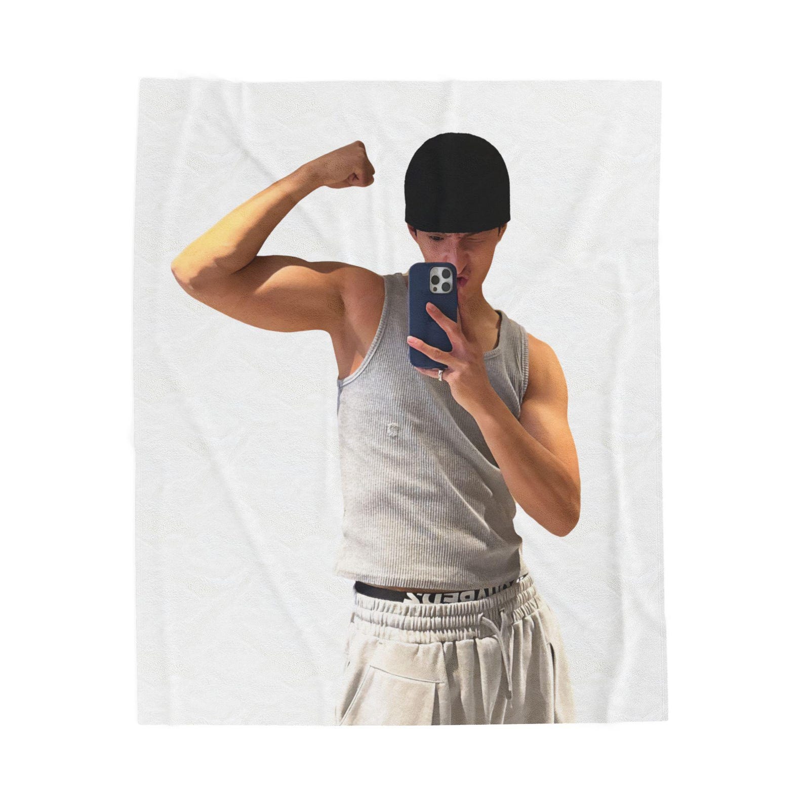 Svt DK Biceps Selfie 2025 Plush Blanket, Seventeen Members Kpop Blanket ...