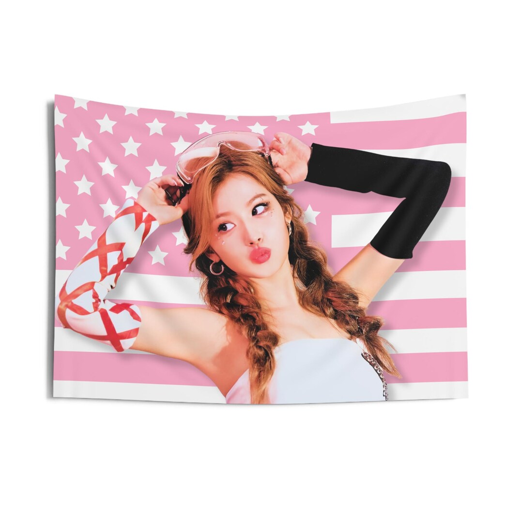 Twice Sana Formula of Love America Flag, Twice Tour 2024 Kpop Flag ...