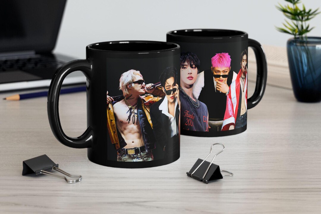 Ateez Mingi Black Mug, Ateez Mingi Kpop Mug, Ateez Tour 2025 Merch ...