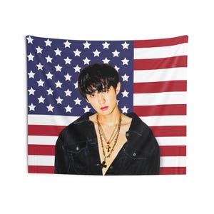 Exo Chanyeol America Flag Banner, Exo Members Kpop Flag, Exo 2024 Merch ...
