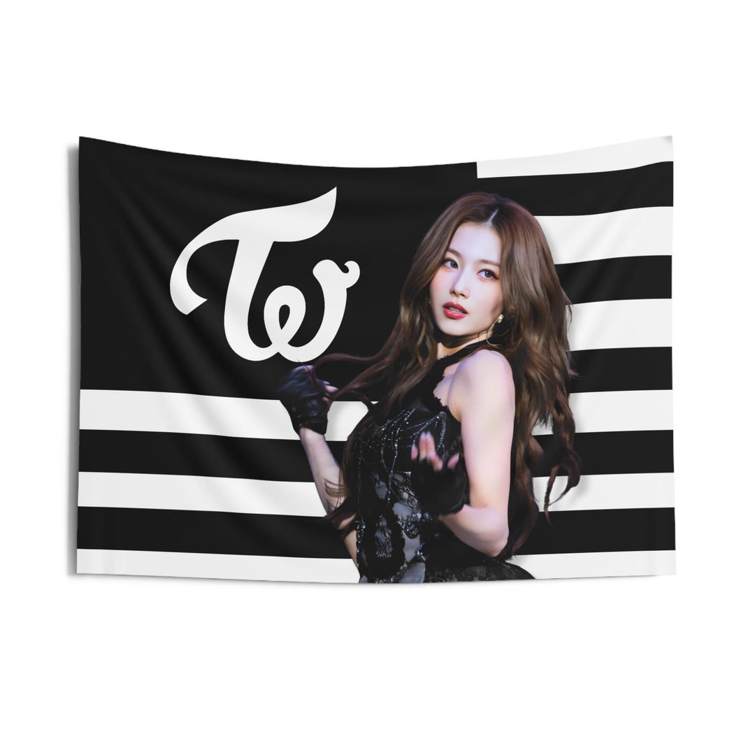 Twice Sana Fanmeet Black Concert Banner, Twice Members Kpop Flag, Twice ...